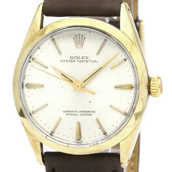 Rolex | Accessories | Vintage Rolex Oyster Perpetual Gold Plated ...